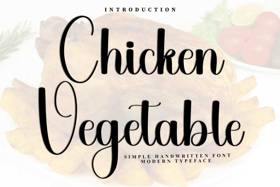 Chicken Vegetable Font · 1001 Fonts