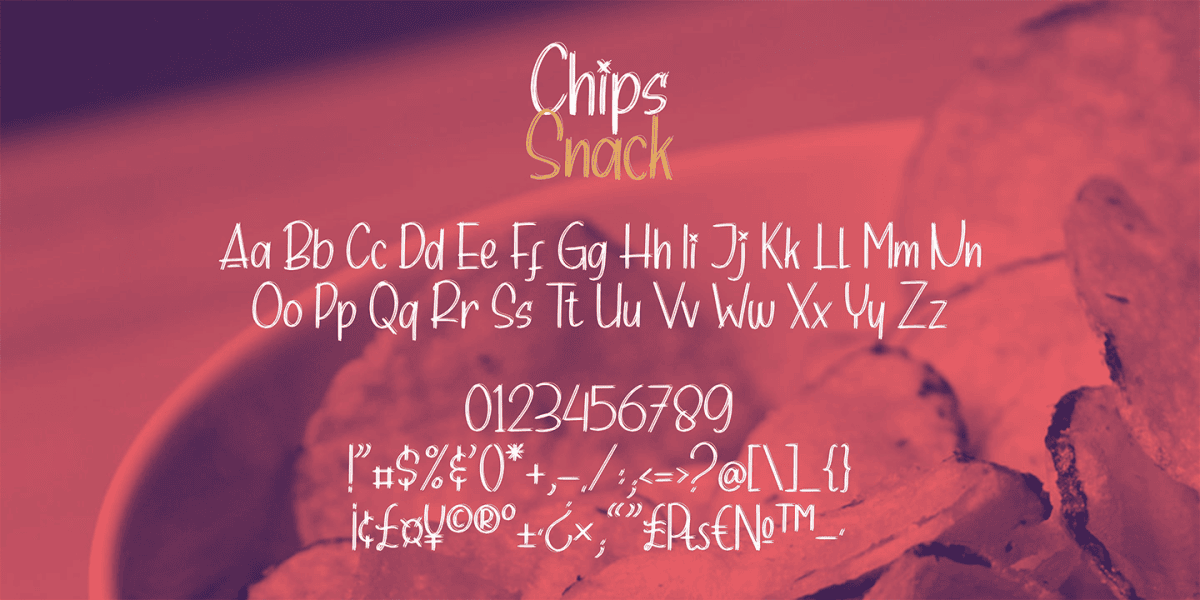 Chips Snack Font Family · 1001 Fonts