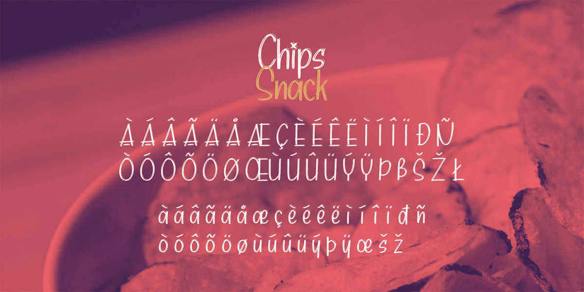Chips Snack Font Family · 1001 Fonts