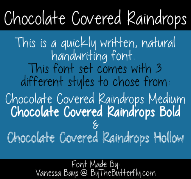 Chocolate Covered Raindrops Font Family · 1001 Fonts