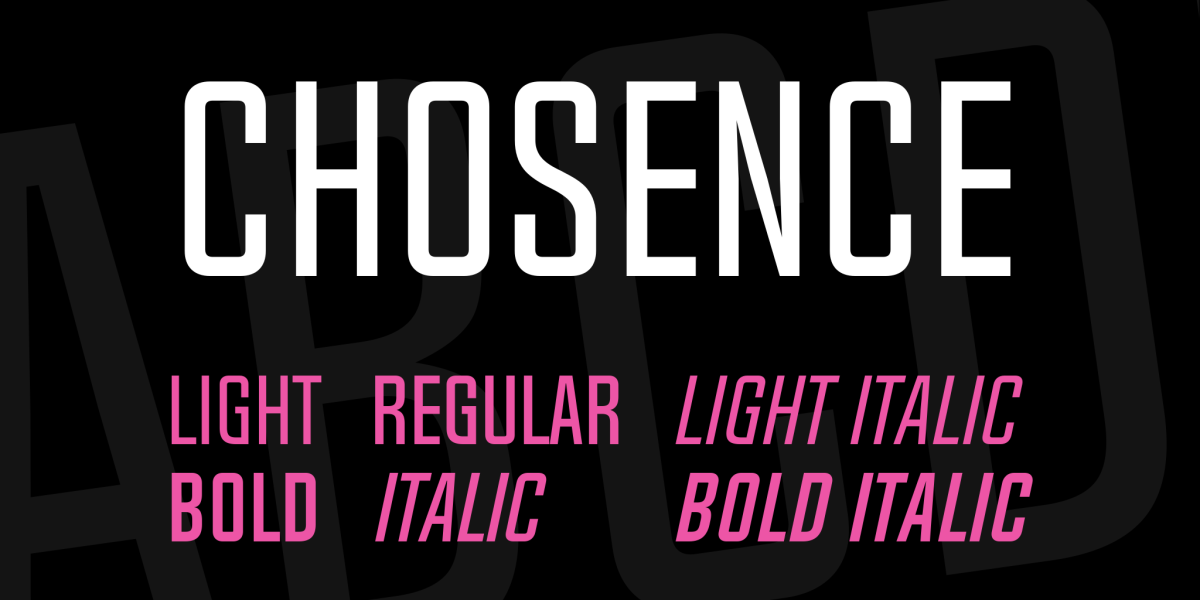 Chosence Font Family · 1001 Fonts