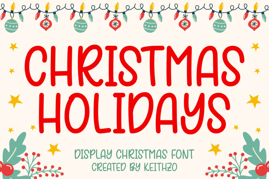 Christmas Holidays Font · 1001 Fonts