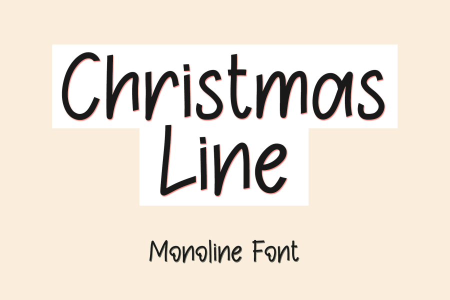 Christmas Line Font · 1001 Fonts