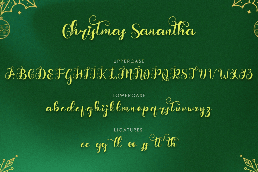 Christmas Sanantha Font · 1001 Fonts
