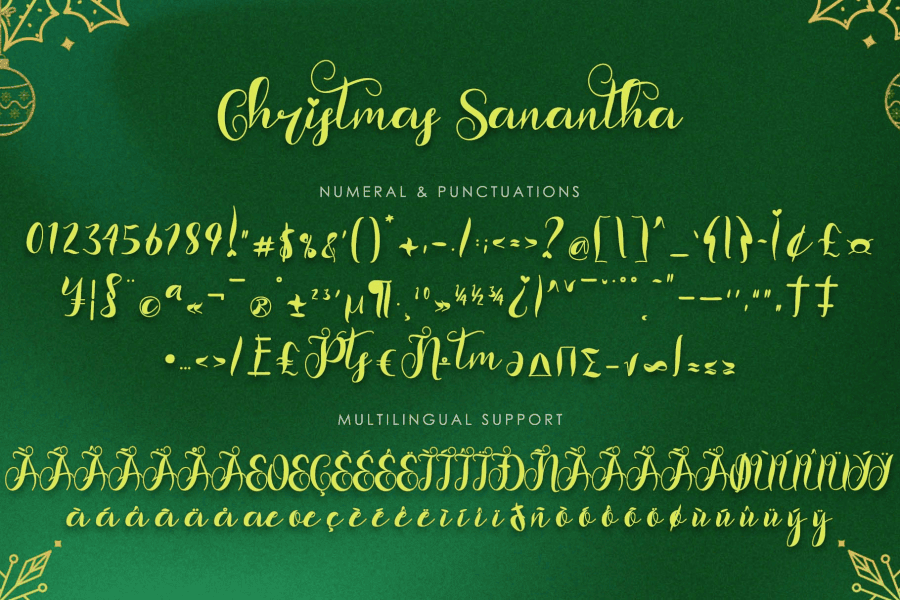 Christmas Sanantha Font · 1001 Fonts
