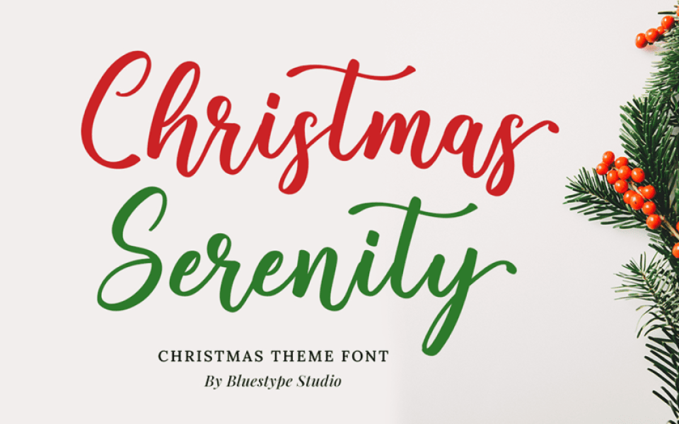 Christmas Serenity Font · 1001 Fonts
