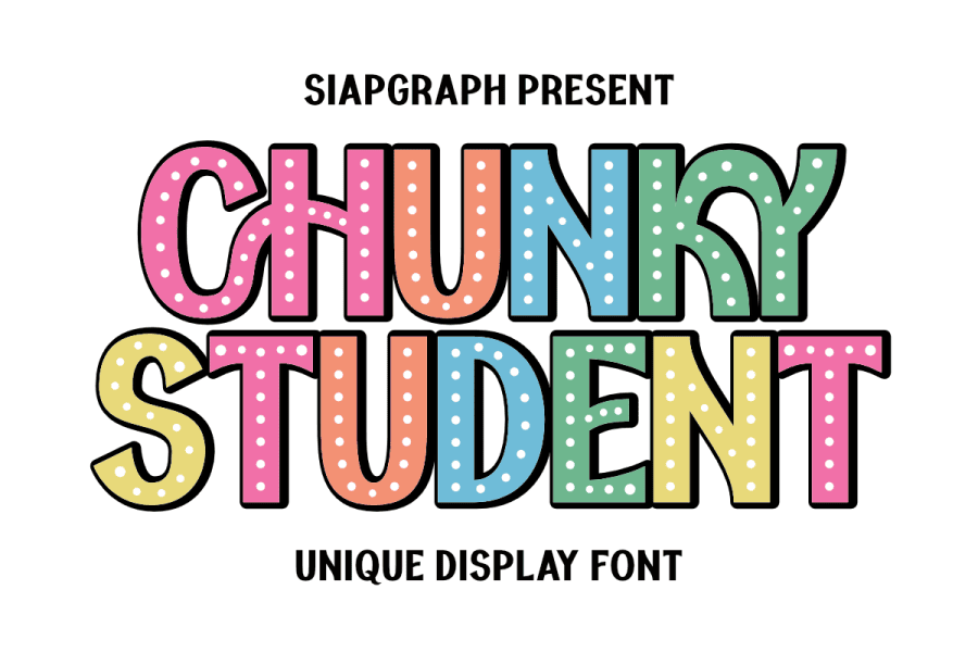 Chunky Student Font · 1001 Fonts