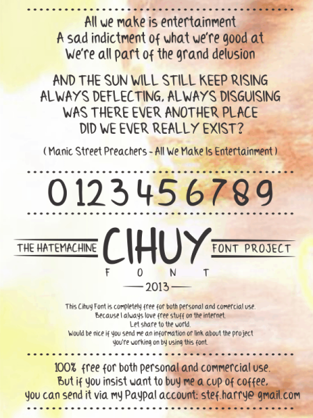 Cihuy Font · 1001 Fonts