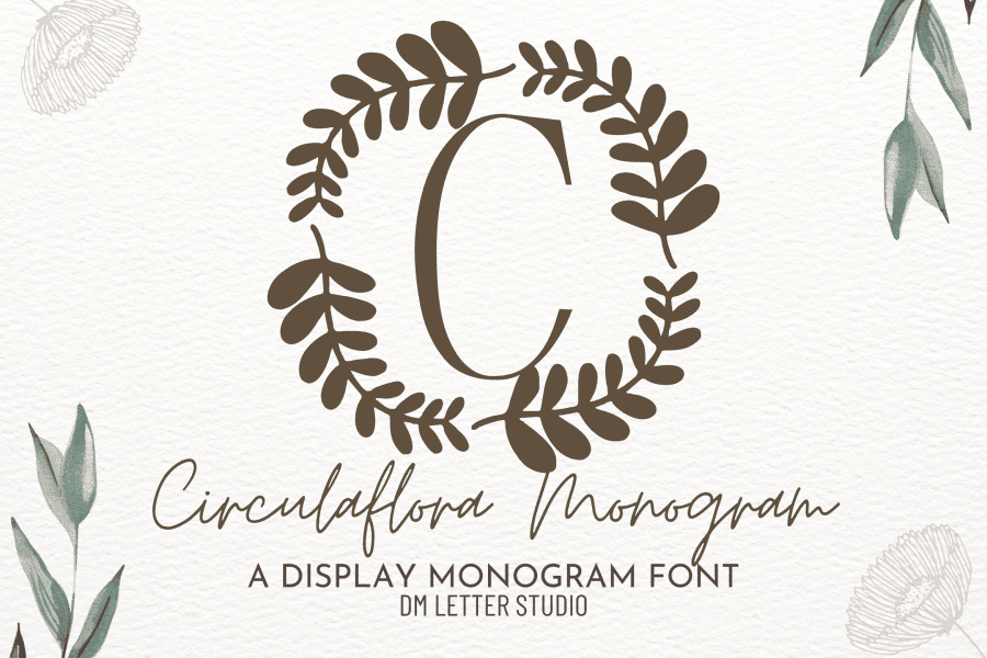 1 Free Round Monogram Font · 1001 Fonts