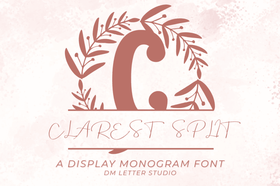 1 Free Clarest Split Monogram, Monogram, Personalized Name Sign Font ...