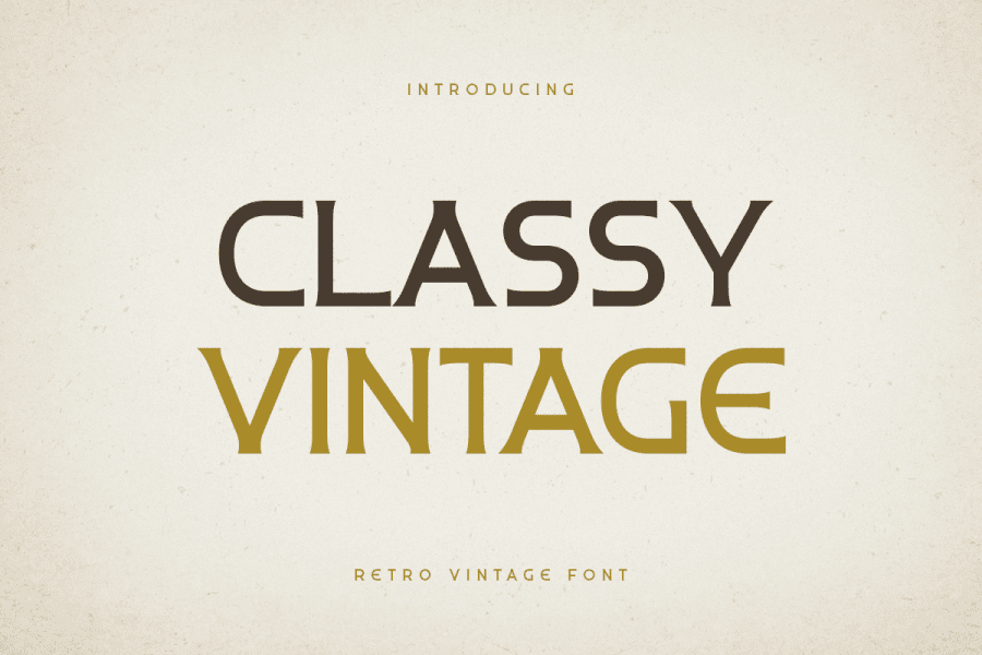 Classy Vintage Font · 1001 Fonts