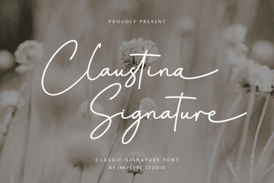 Claustina Signature Font · 1001 Fonts