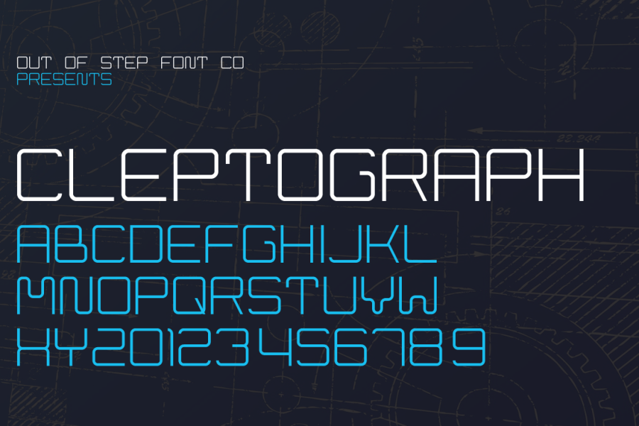 Cleptograph Font · 1001 Fonts
