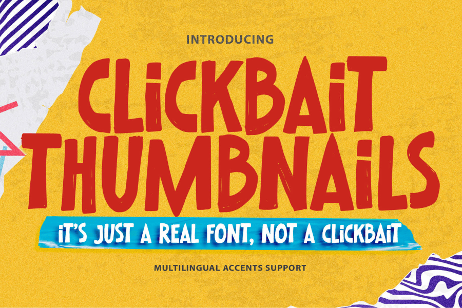 ClickbaIt Thumbnails Font · 1001 Fonts
