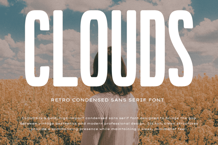 Clouds Font · 1001 Fonts