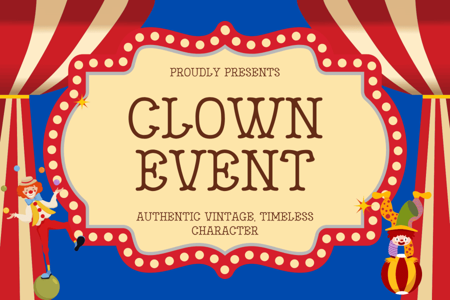 1 Free Clown, Rounded Font · 1001 Fonts