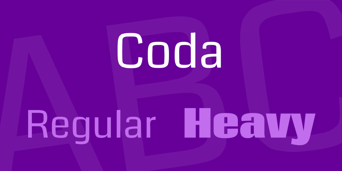 Coda Font Family · 1001 Fonts