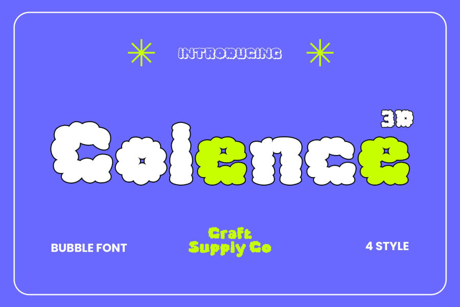 Colence Extrude Right Demo Font · 1001 Fonts
