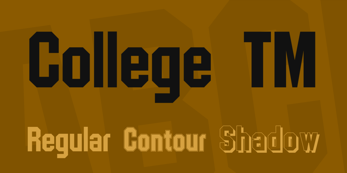 College TM Font Family · 1001 Fonts