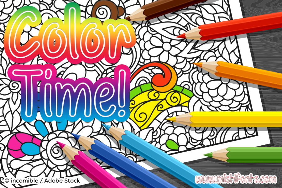 5 Free Coloring Fonts · 1001 Fonts