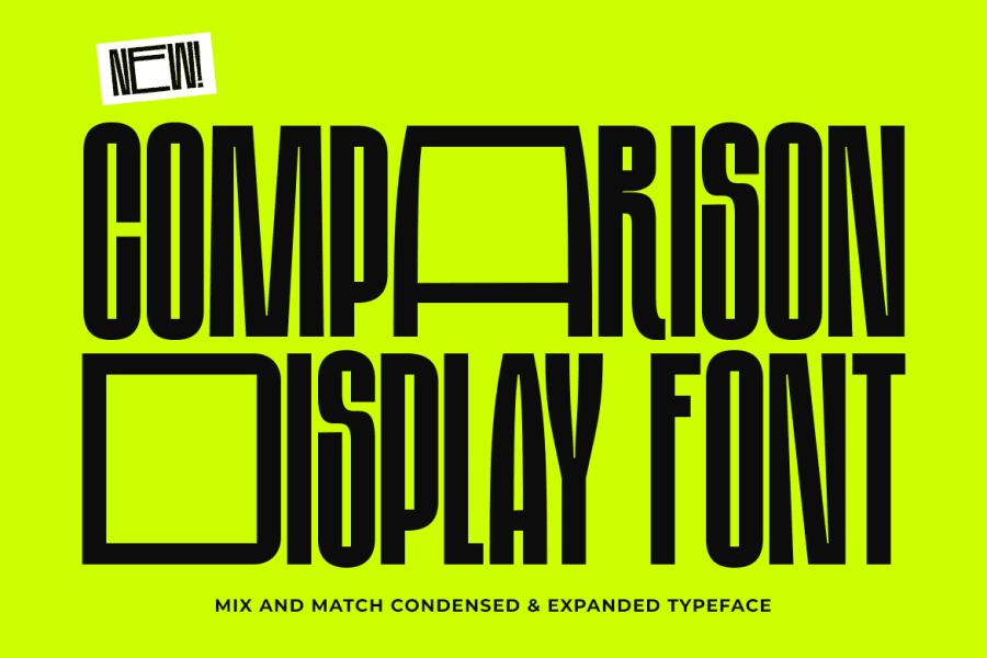 Comparison Display DEMO Font · 1001 Fonts