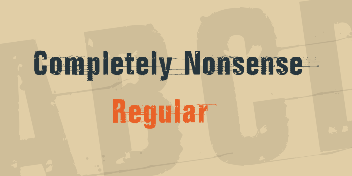 Completely Nonsense Font · 1001 Fonts