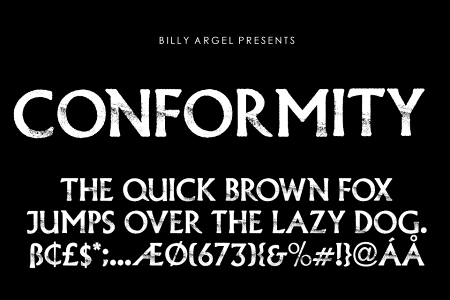 CONFORMITY PERSONAL USE Font · 1001 Fonts