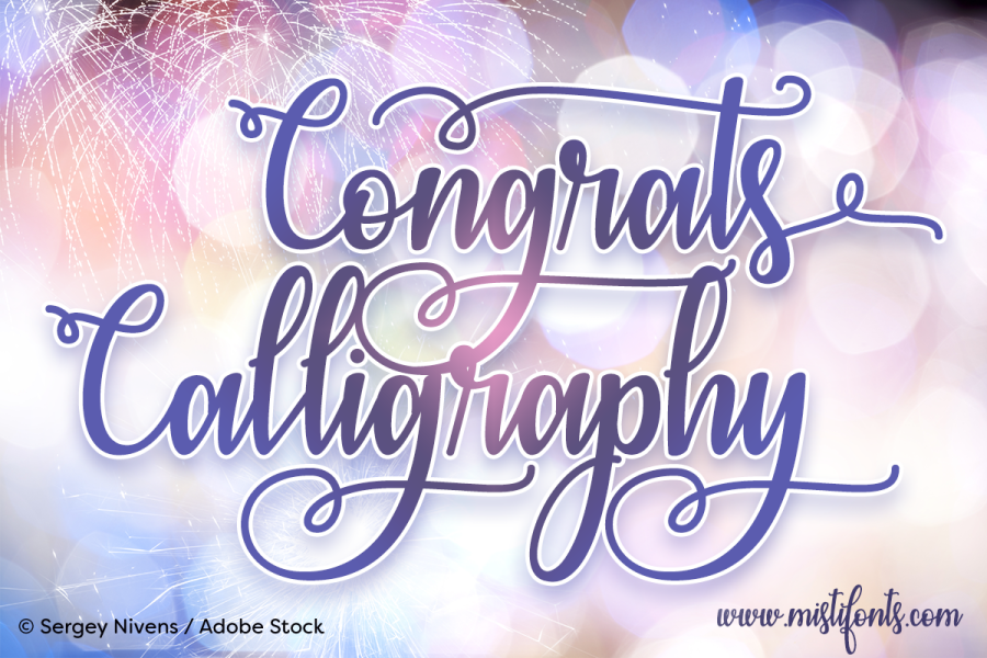 Congrats Calligraphy Font · 1001 Fonts