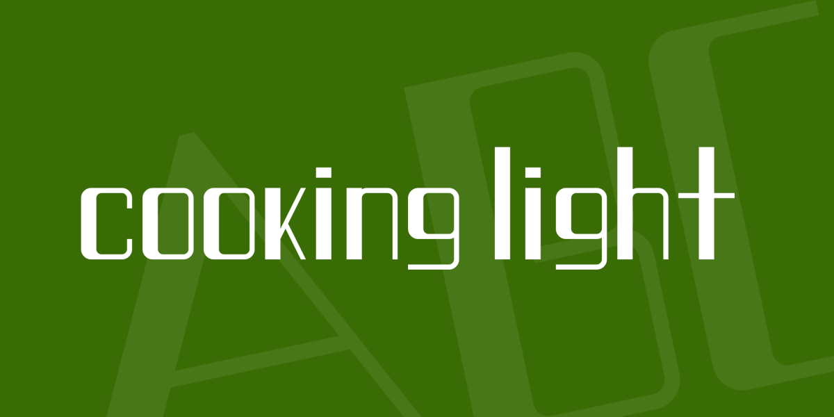 cooking light Font · 1001 Fonts