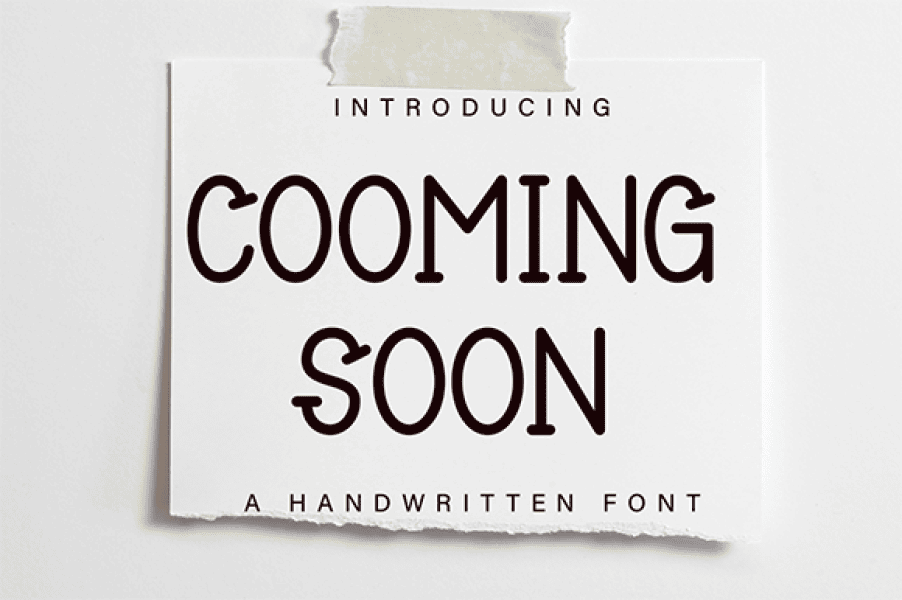 Cooming Soon Font · 1001 Fonts