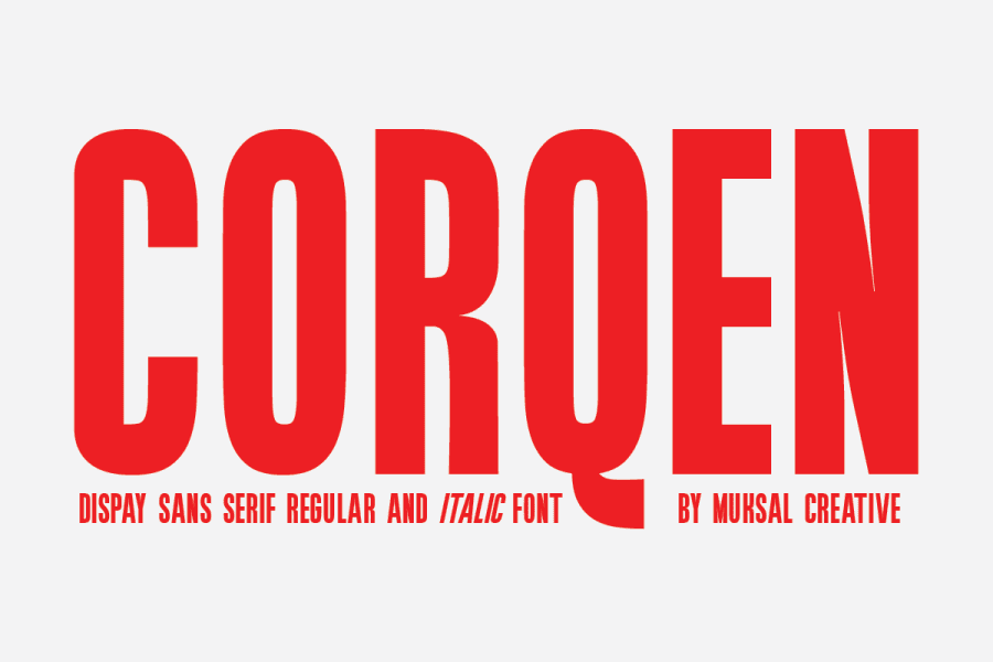 Corqen Font Family · 1001 Fonts
