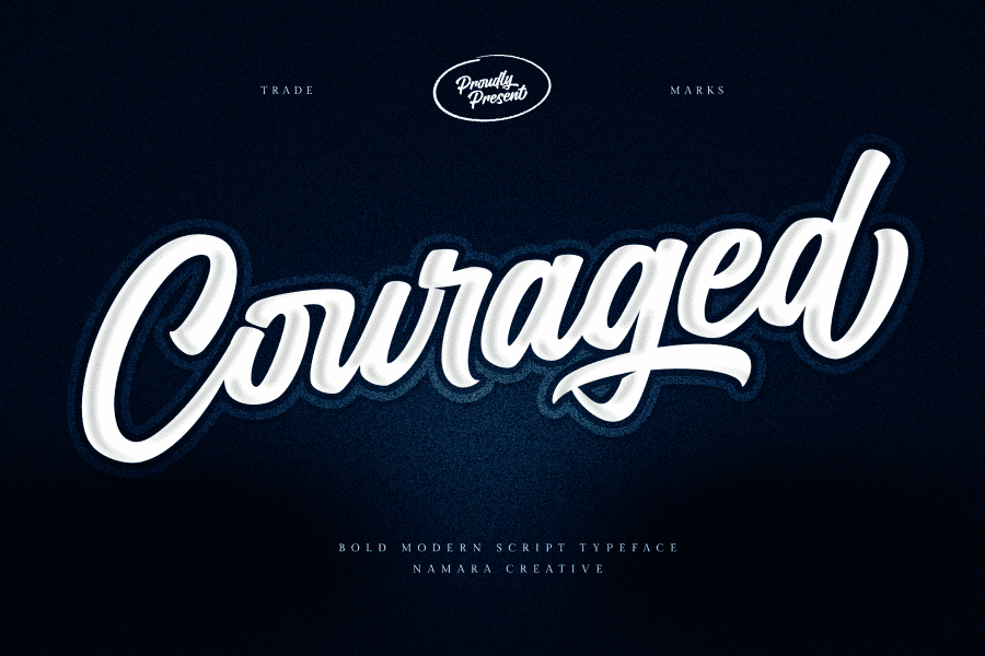 Couraged Font · 1001 Fonts