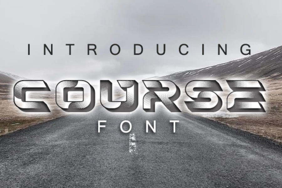 Course Font · 1001 Fonts