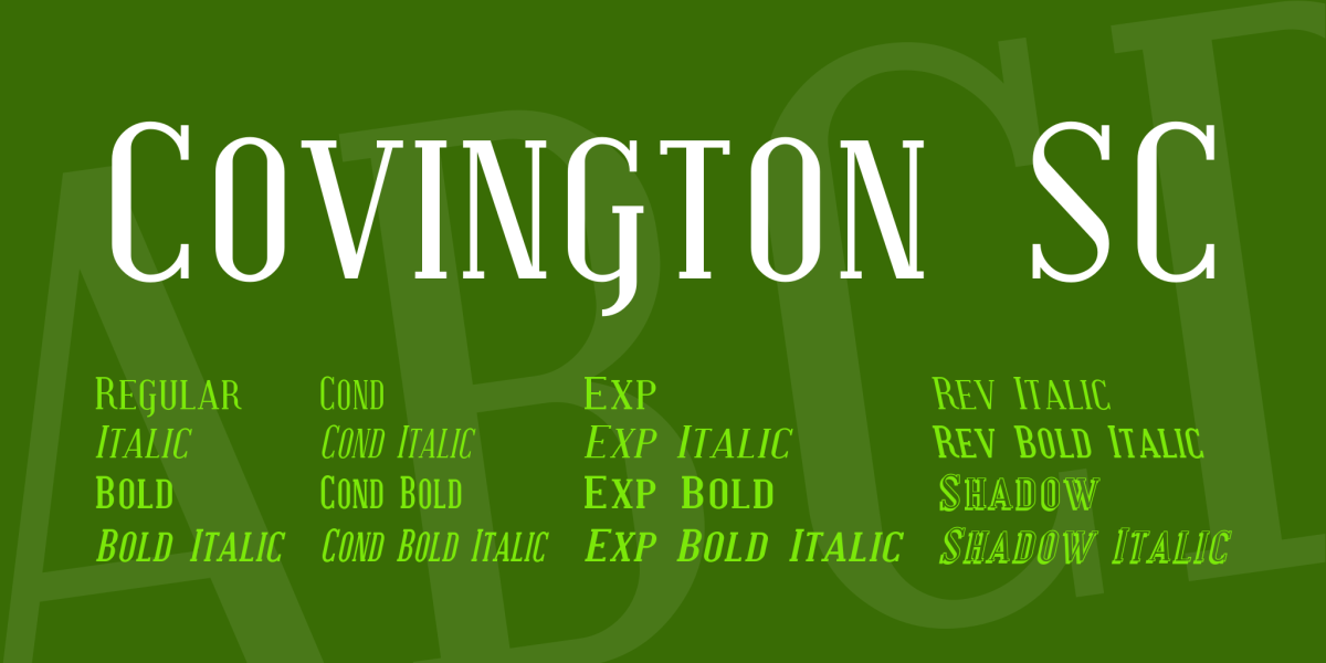 Covington SC Font Family · 1001 Fonts