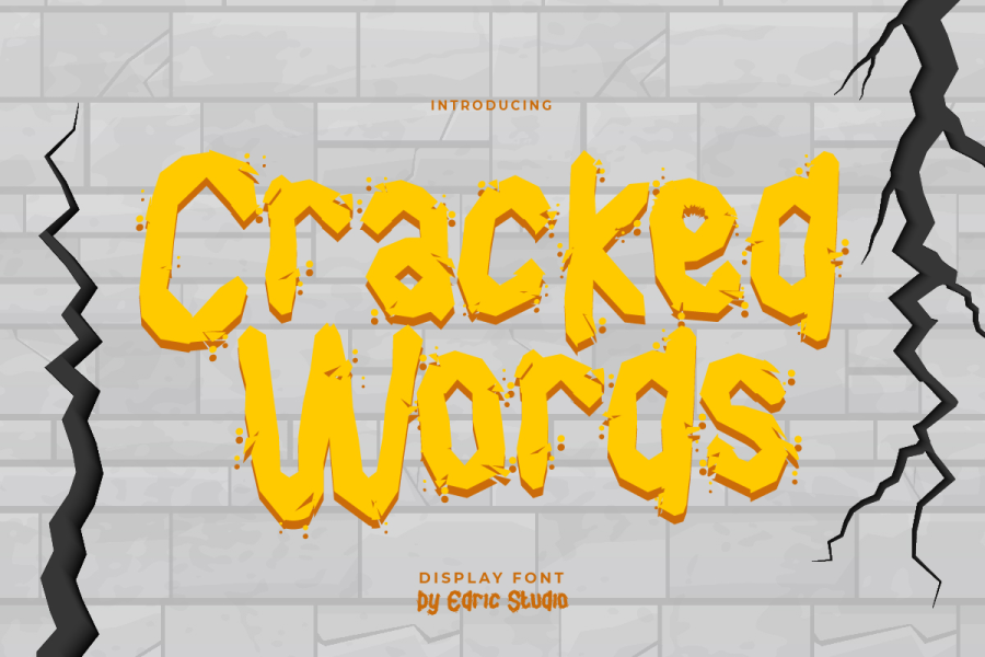 Cracked Words Demo Font · 1001 Fonts