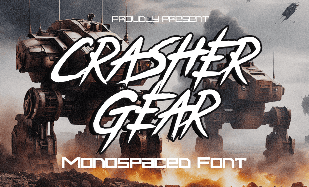Crasher Gear Font Family · 1001 Fonts