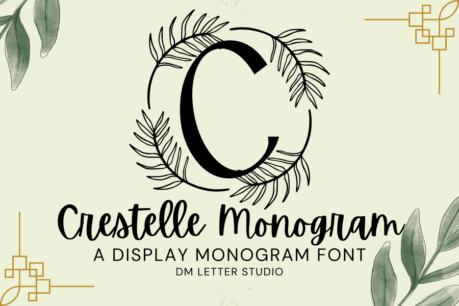 1 Free Vintage Style Serif Monogram Font · 1001 Fonts