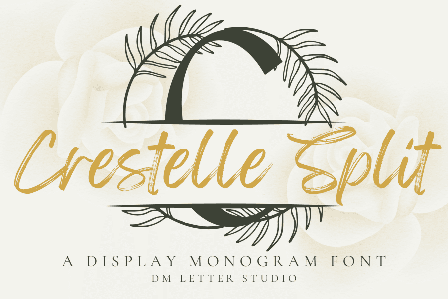 1 Free Cricut Split Monogram, Botanical Serif Split Font · 1001 Fonts