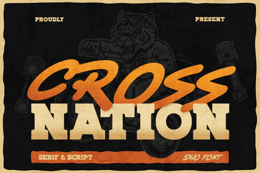 CrossNation Font · 1001 Fonts