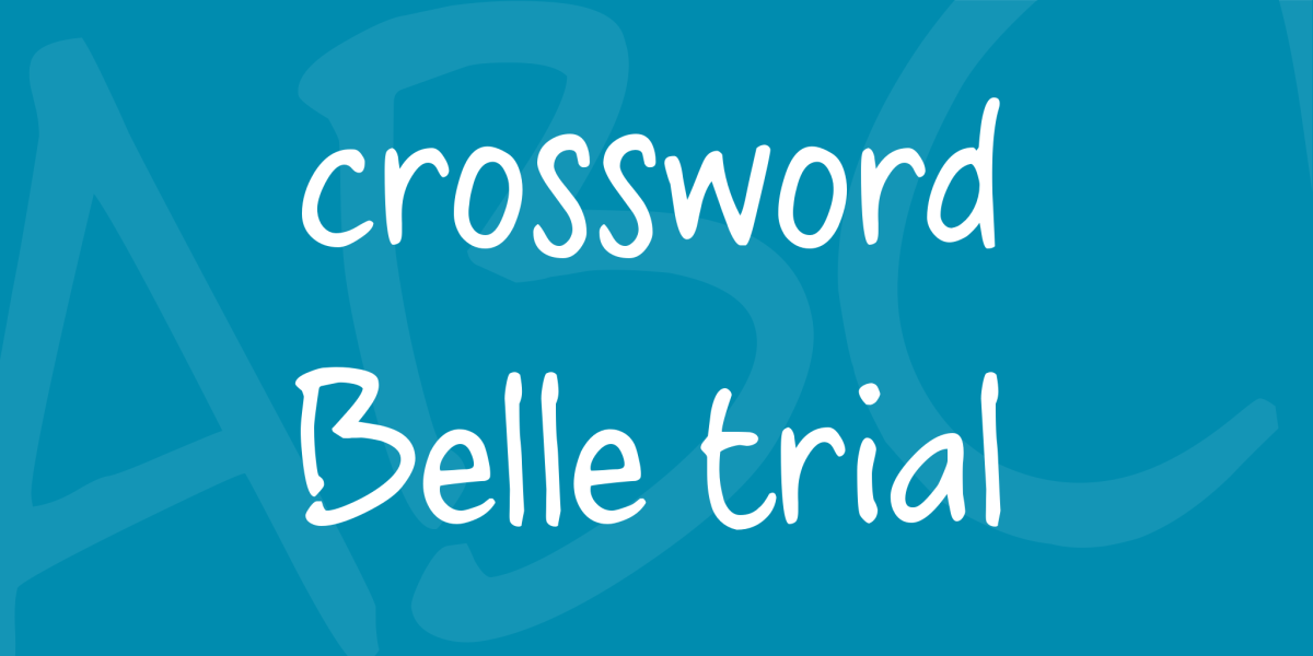 crossword Belle trial Font · 1001 Fonts