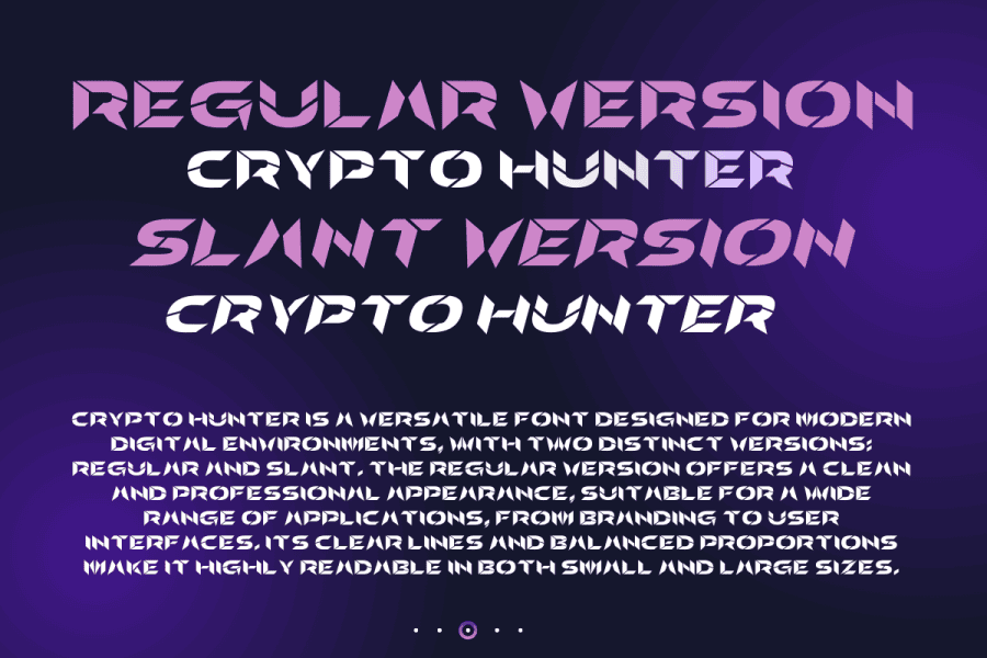Crypto Hunter Font Family · 1001 Fonts