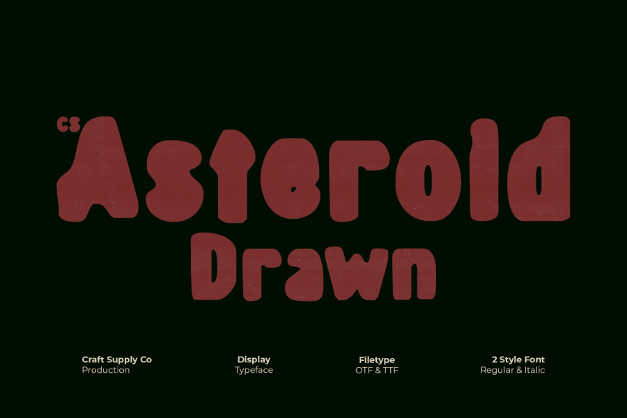 CS Asteroid Drawn Demo Font · 1001 Fonts