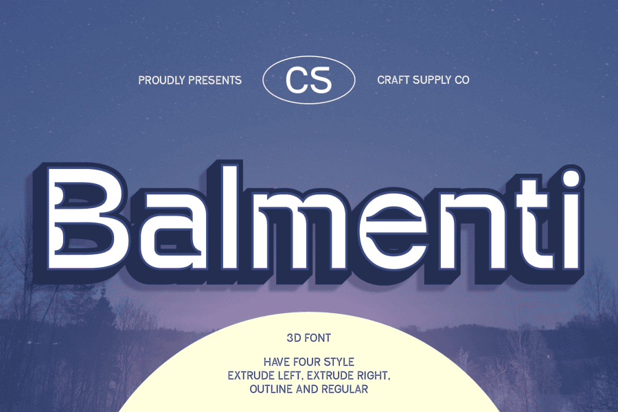 CS Balmenti Extrude Right Demo Font · 1001 Fonts