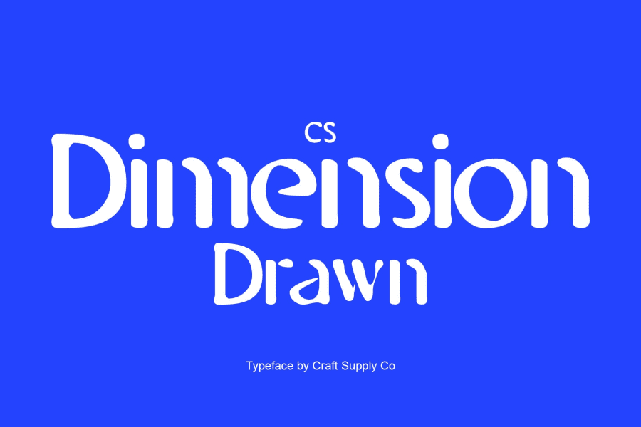 CS Dimension Drawn Demo Font · 1001 Fonts