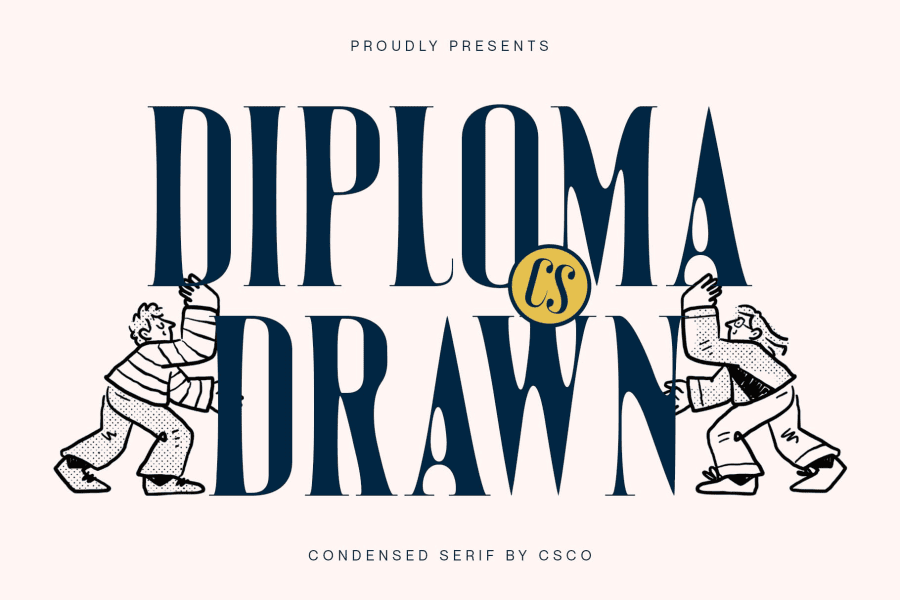 CS Diploma Drawn Demo Font · 1001 Fonts