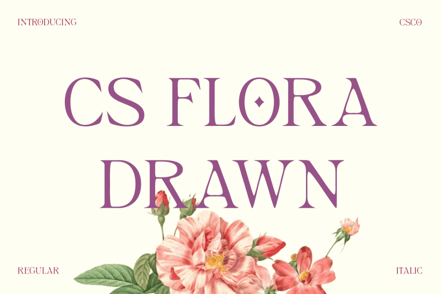 CS Flora Drawn Demo Font · 1001 Fonts