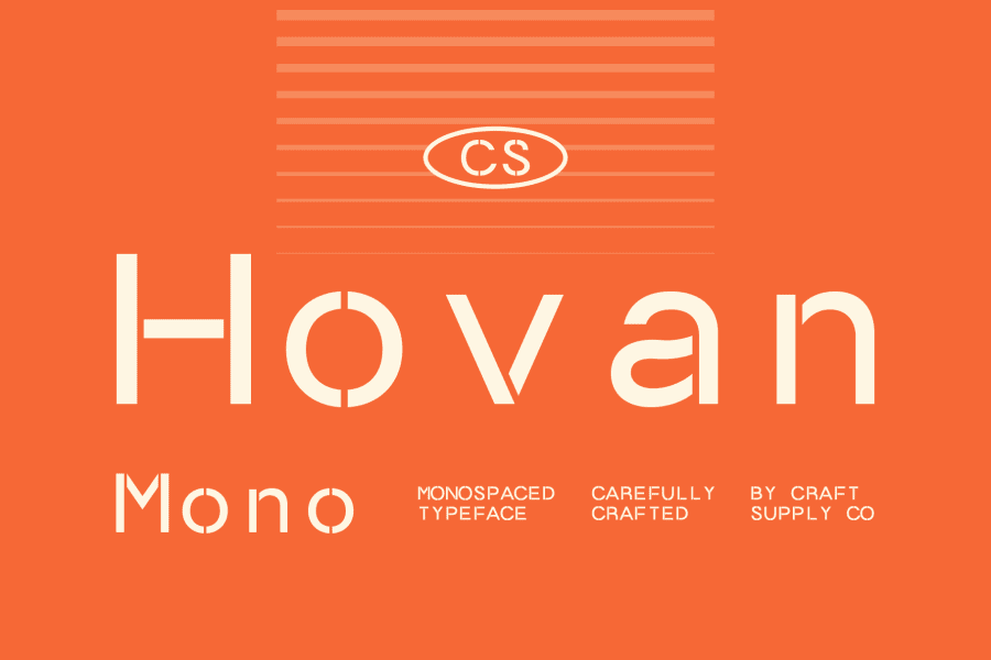 CS Hovan Mono Demo Font · 1001 Fonts