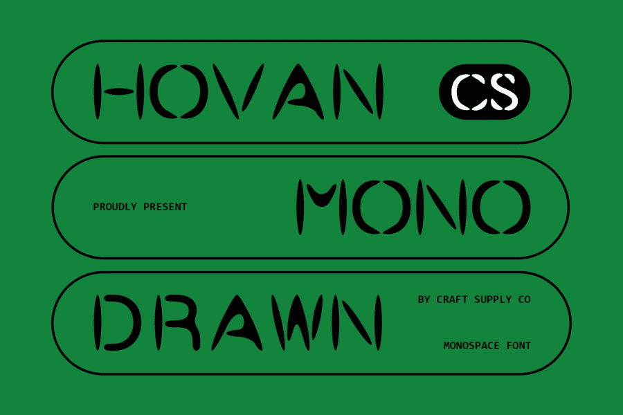 CS Hovan Mono Drawn Demo Font · 1001 Fonts