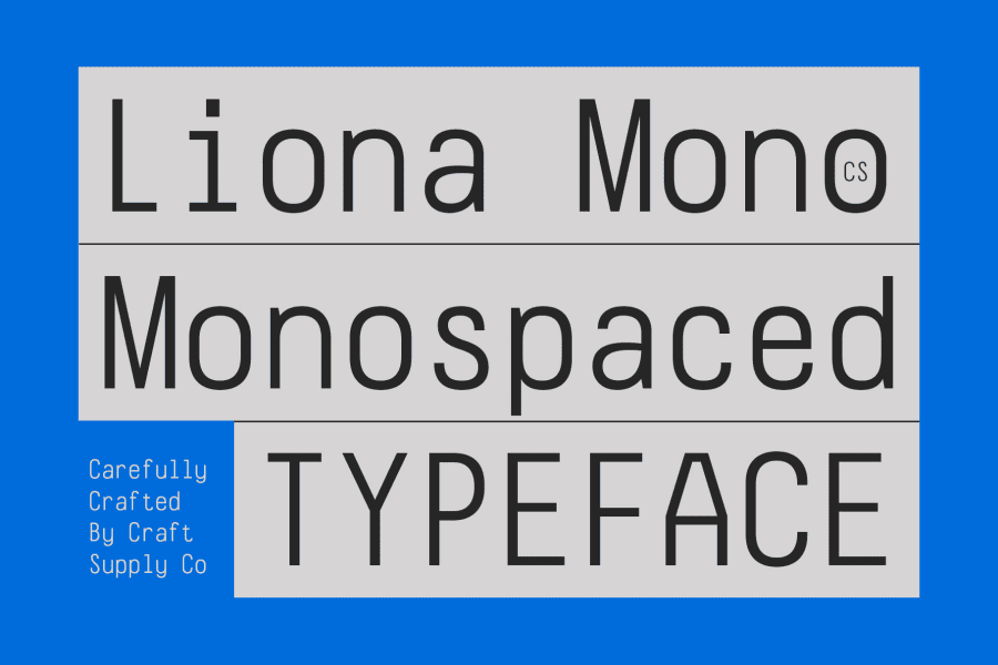CS Liona Mono Demo Font · 1001 Fonts