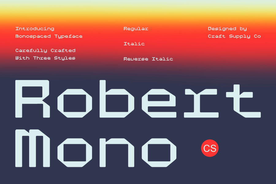 CS Robert Mono Demo Font · 1001 Fonts
